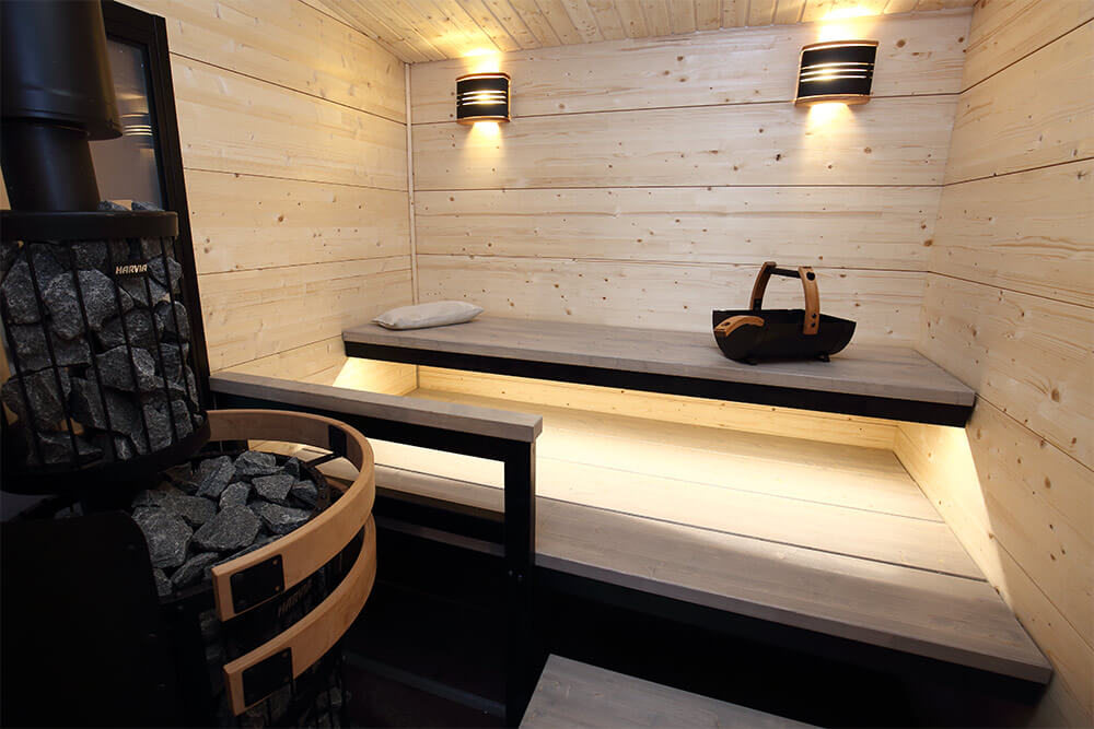 Intérieur Sauna Harvia Solide – Aqua Dream Mont-Blanc